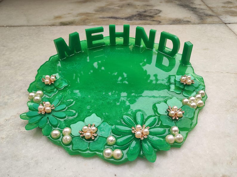 Resin Mehendi Platter/mehndi Platter/mehndi Plate/mehndi Thali/mehndi ...