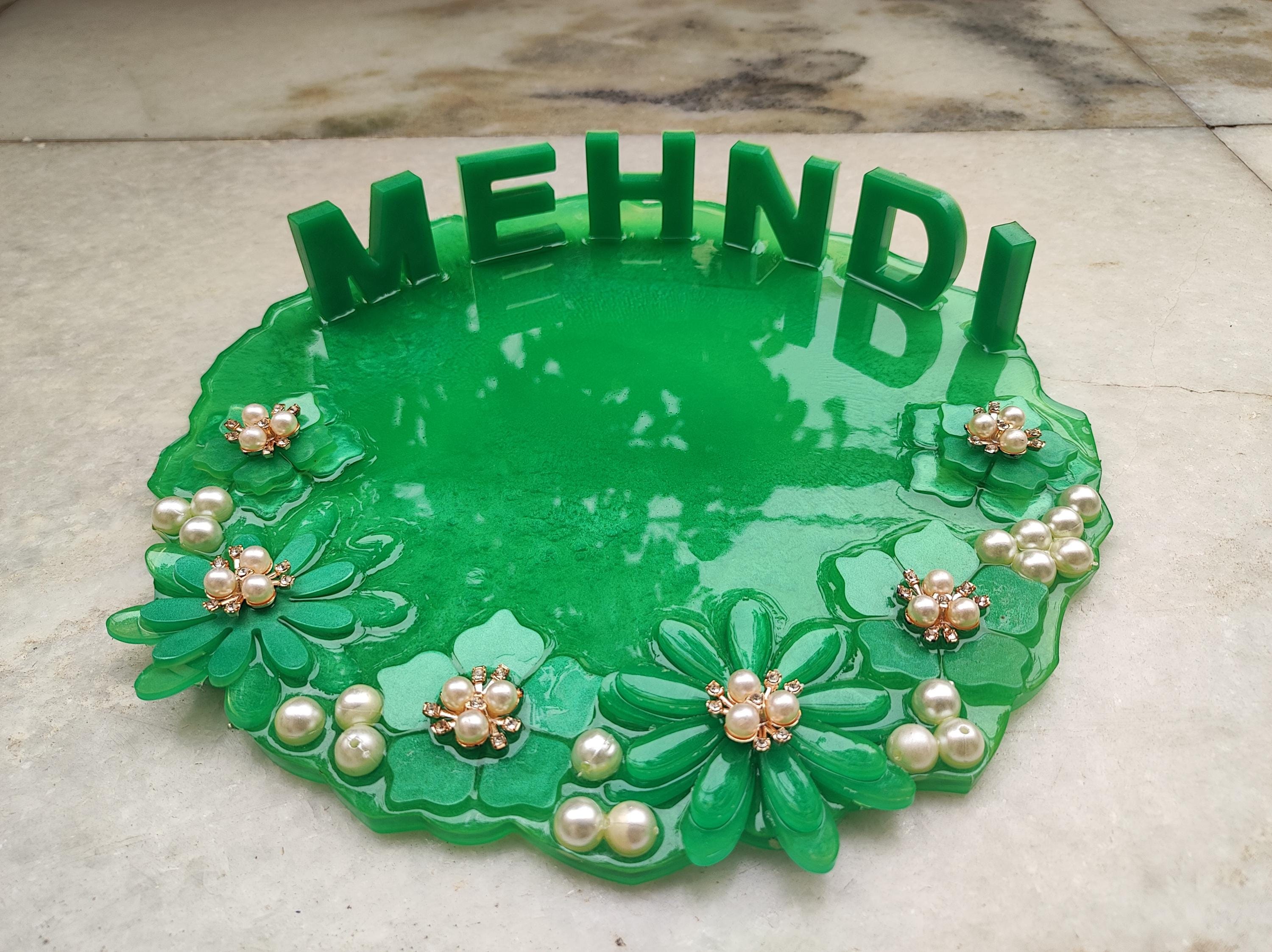 Resin Mehendi Platter/mehndi Platter/mehndi Plate/mehndi Thali/mehndi ...
