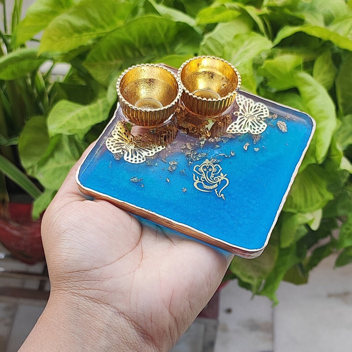 Resin Thali for Pooja 4inch/aarti Thali/pooja Thali/indian Gifts ...