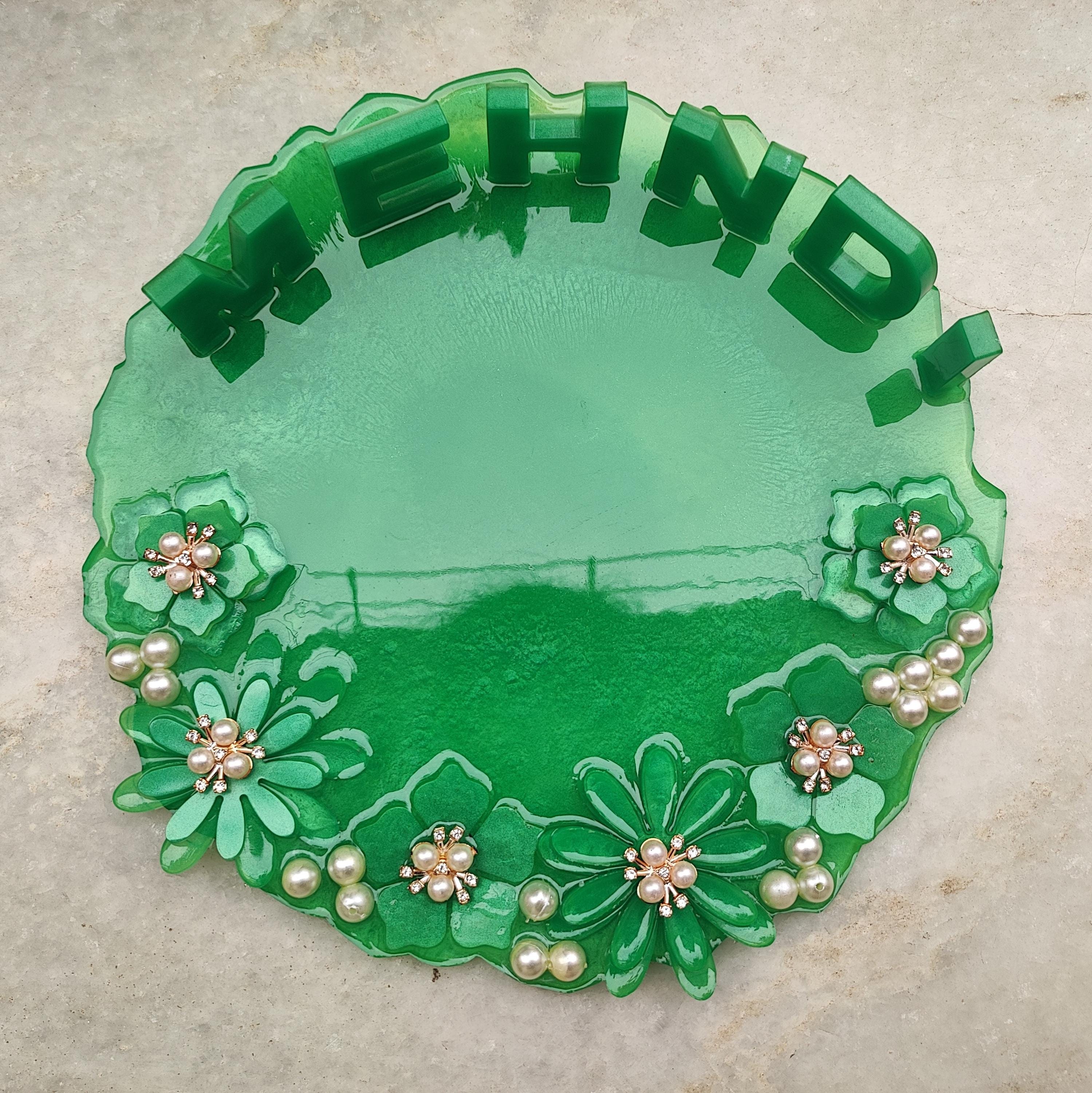 Resin Mehendi Platter/mehndi Platter/mehndi Plate/mehndi Thali/mehndi ...