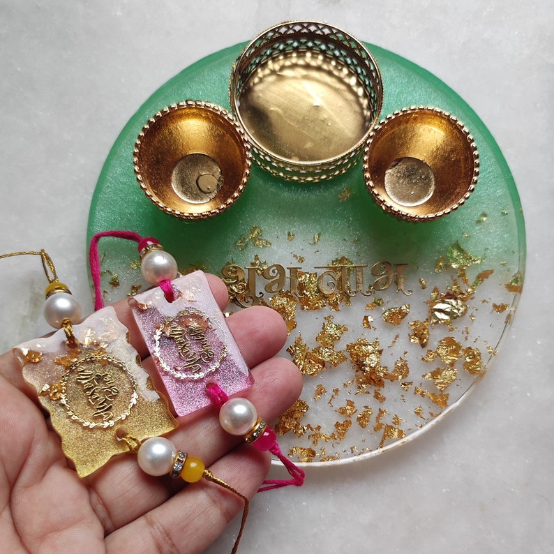 Couple Rakhi With Thali Set/ for Brother and Sister in Law/rakhi for ...