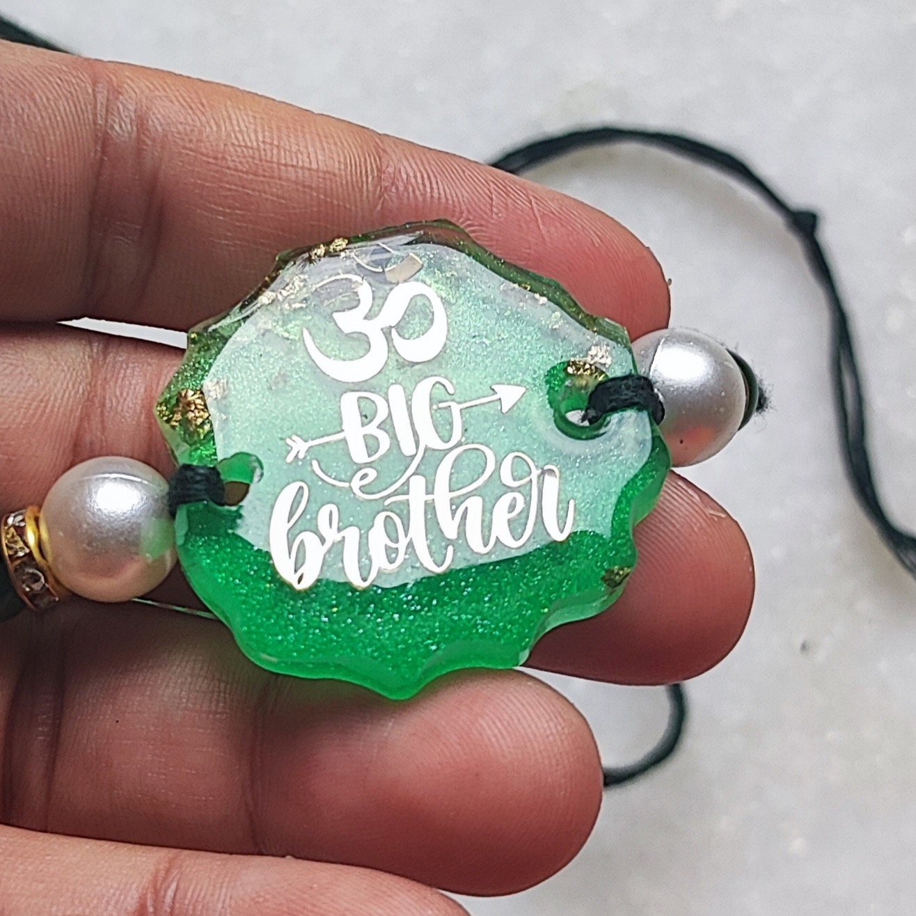 Handmade Resin Rakhi for Brother/ Set of 2 Rakhis/ “big Brother” and ...