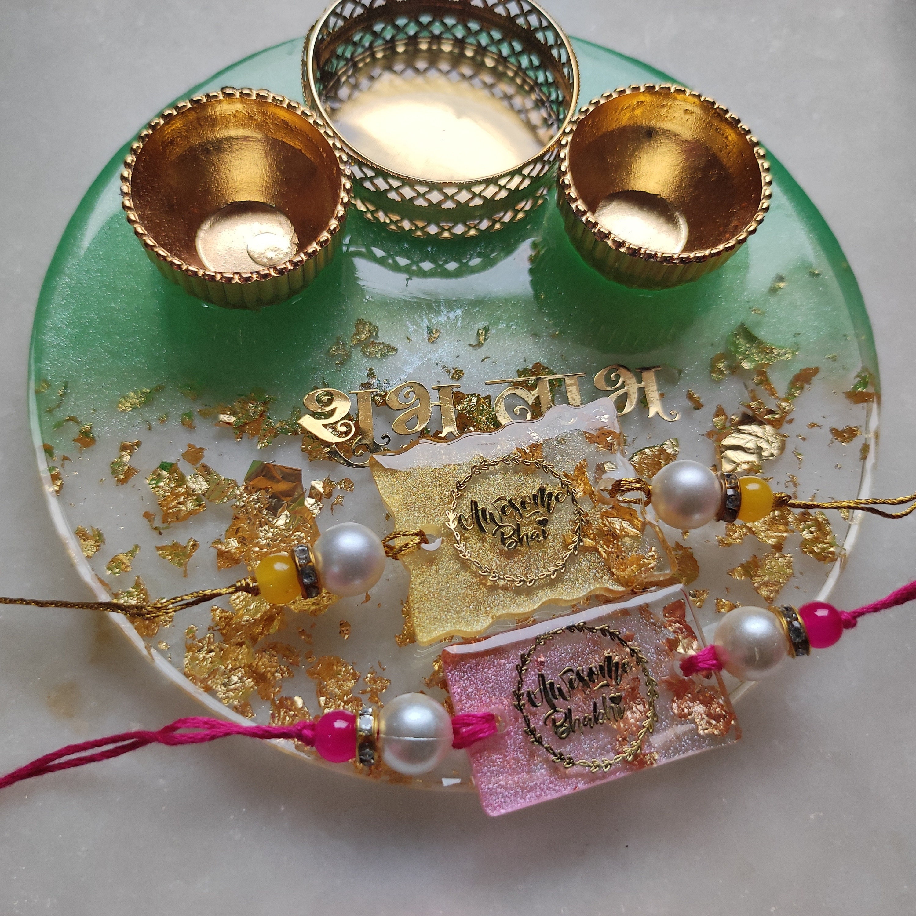 Couple Rakhi With Thali Set/ for Brother and Sister in Law/rakhi for ...