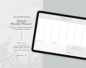 Printable Weekly Planner | Goodnotes Week Planner | 2023 Digital ...
