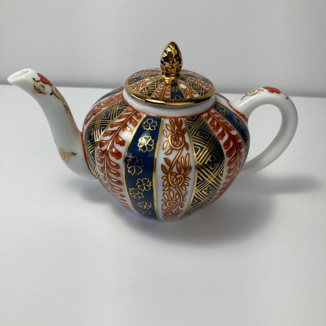 Meissen Miniature Imari Style Teapot 1985 Franklin Mint Collectible V&A ...