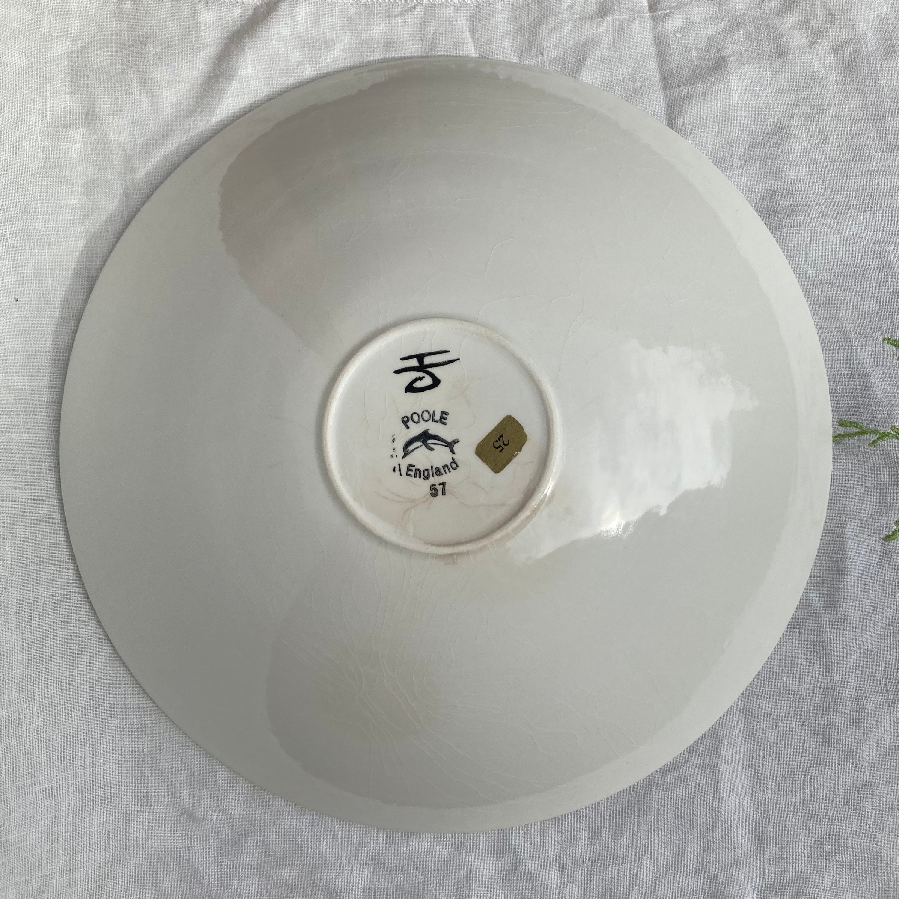1960s Poole Pottery Delphis Large Charger Bowl 57 Hand-painted Artist ...