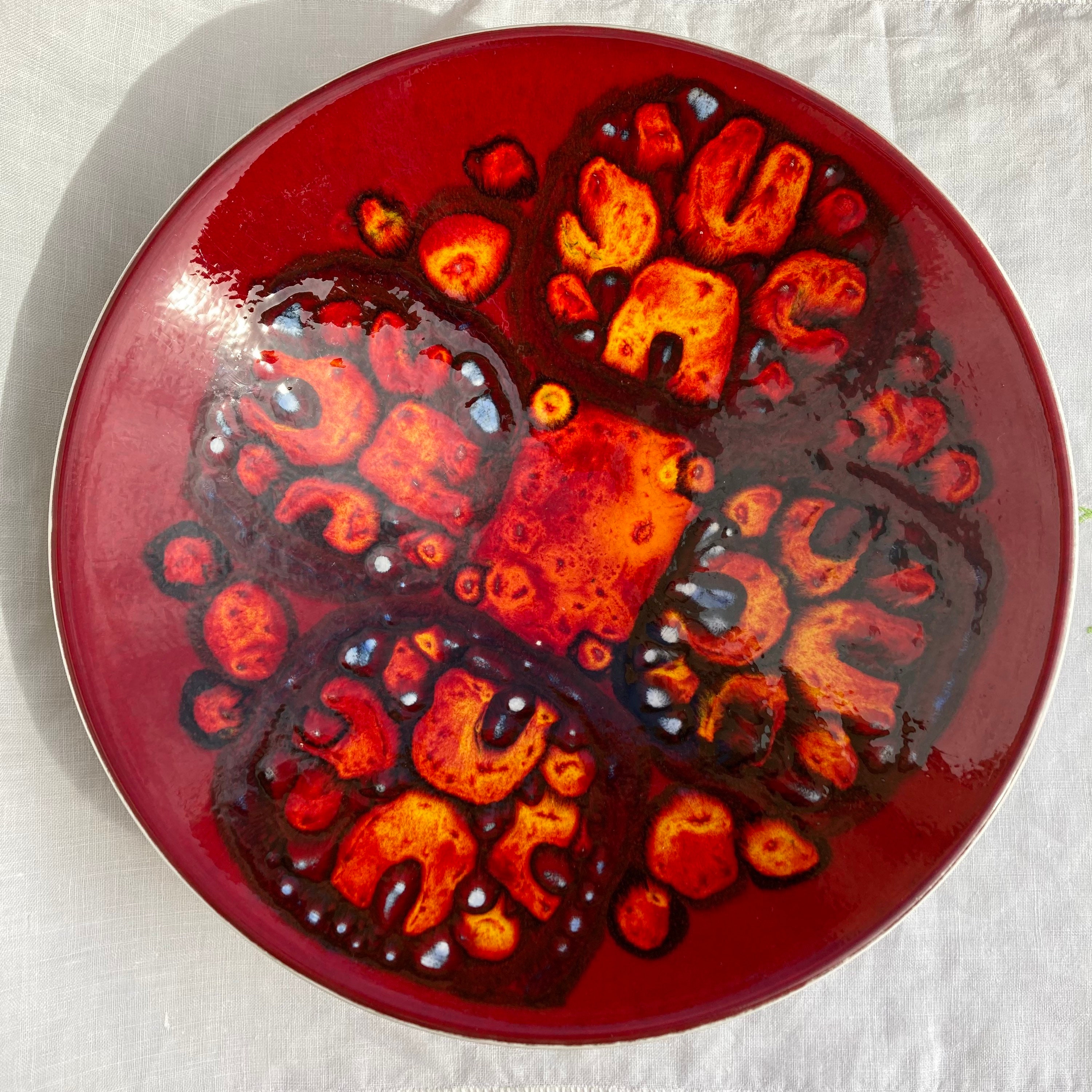 1960s Poole Pottery Delphis Large Charger Bowl 57 Hand-painted Artist ...