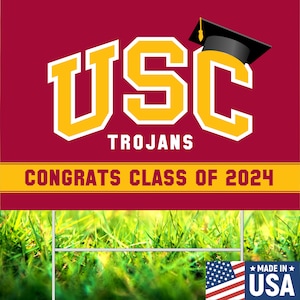 USC Trojans 2024 Yard Sign Official USC Trojan Personalized Graduation ...
