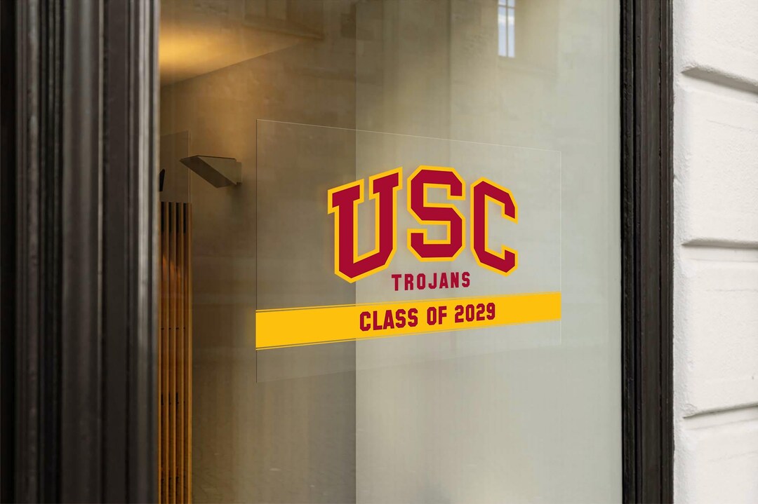 2029 USC Trojans Clear Window Graphic - Official USC Class of 2029 ...
