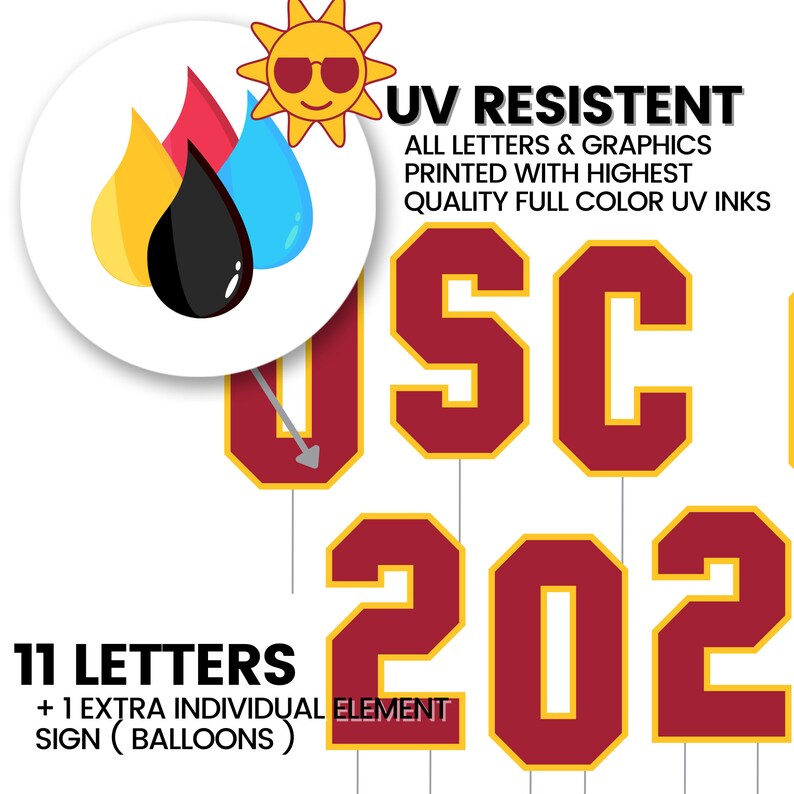Customized USC Grad Die Cut Yard Display - Official USC, Class of 2025 ...