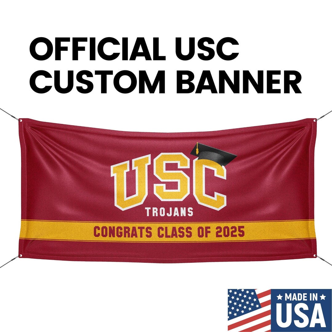 Customized USC Trojans Class of 2025 Vinyl Banner - Official USC ...