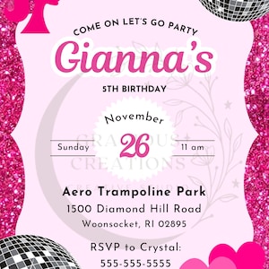 Barbie Invitation | Digital Download - Etsy