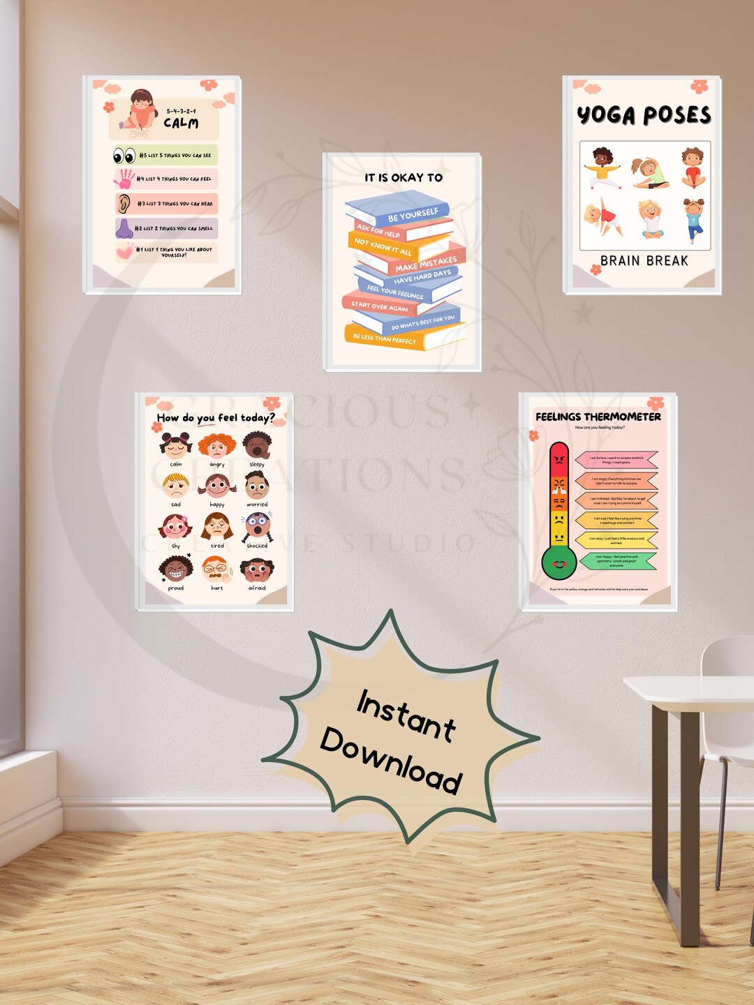 Calm Corner Printable for Kids | Instant Download Behavior Tool | Kids ...