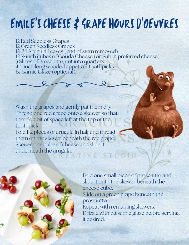 Ratatouille Movie Night Printable Pack | Digital Download Party ...