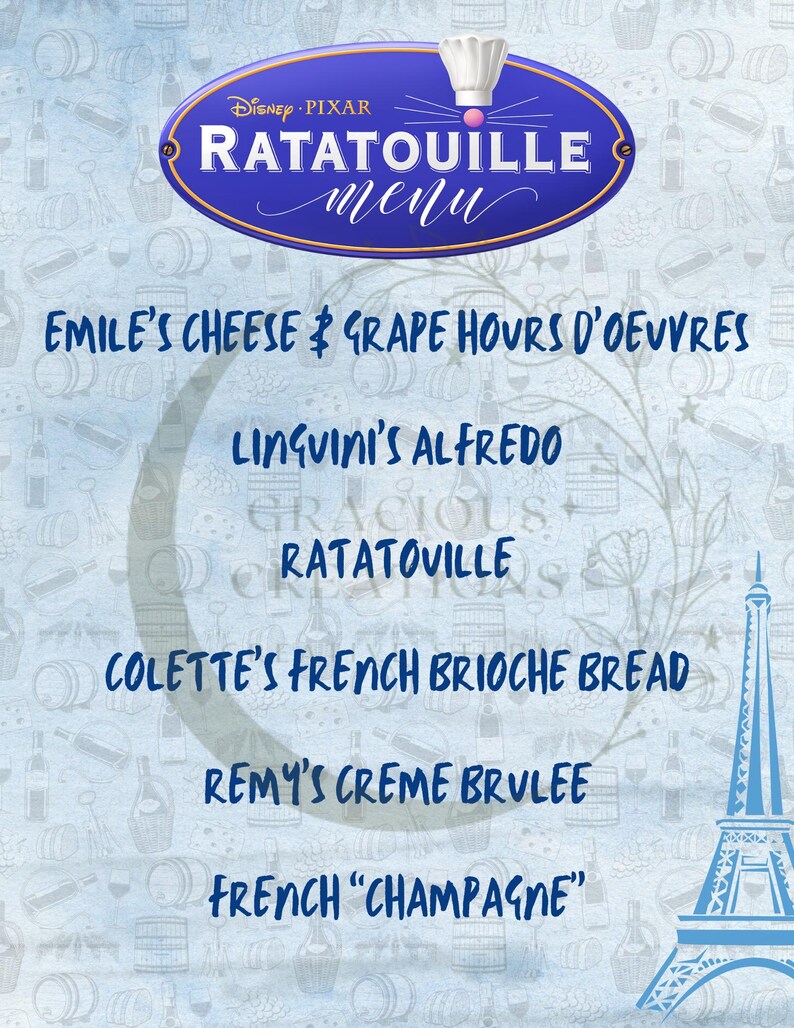 Ratatouille Movie Night Printable Pack | Digital Download Party ...