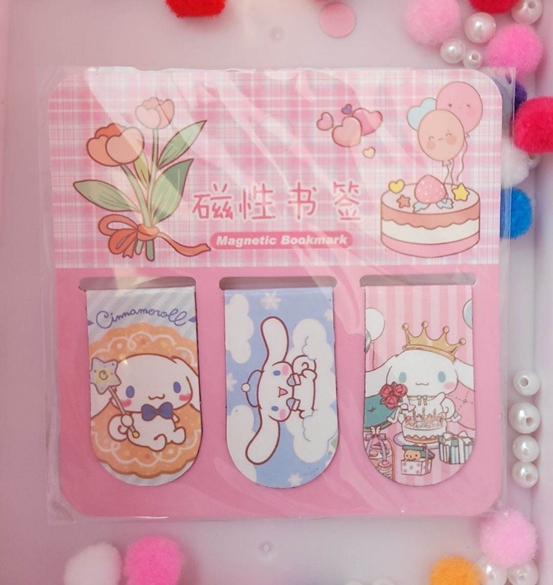 Cinnamoroll Magnetic Bookmark, Cinna, Bookmark, Magnetic Bookmark ...