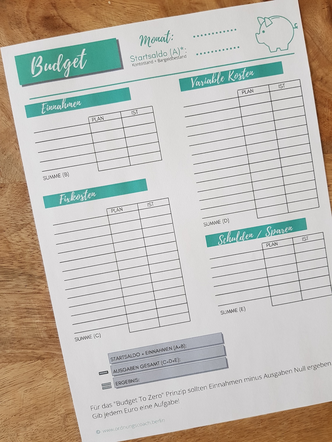 Budget Planner Template Monthly Budget Financial Planner PDF for ...