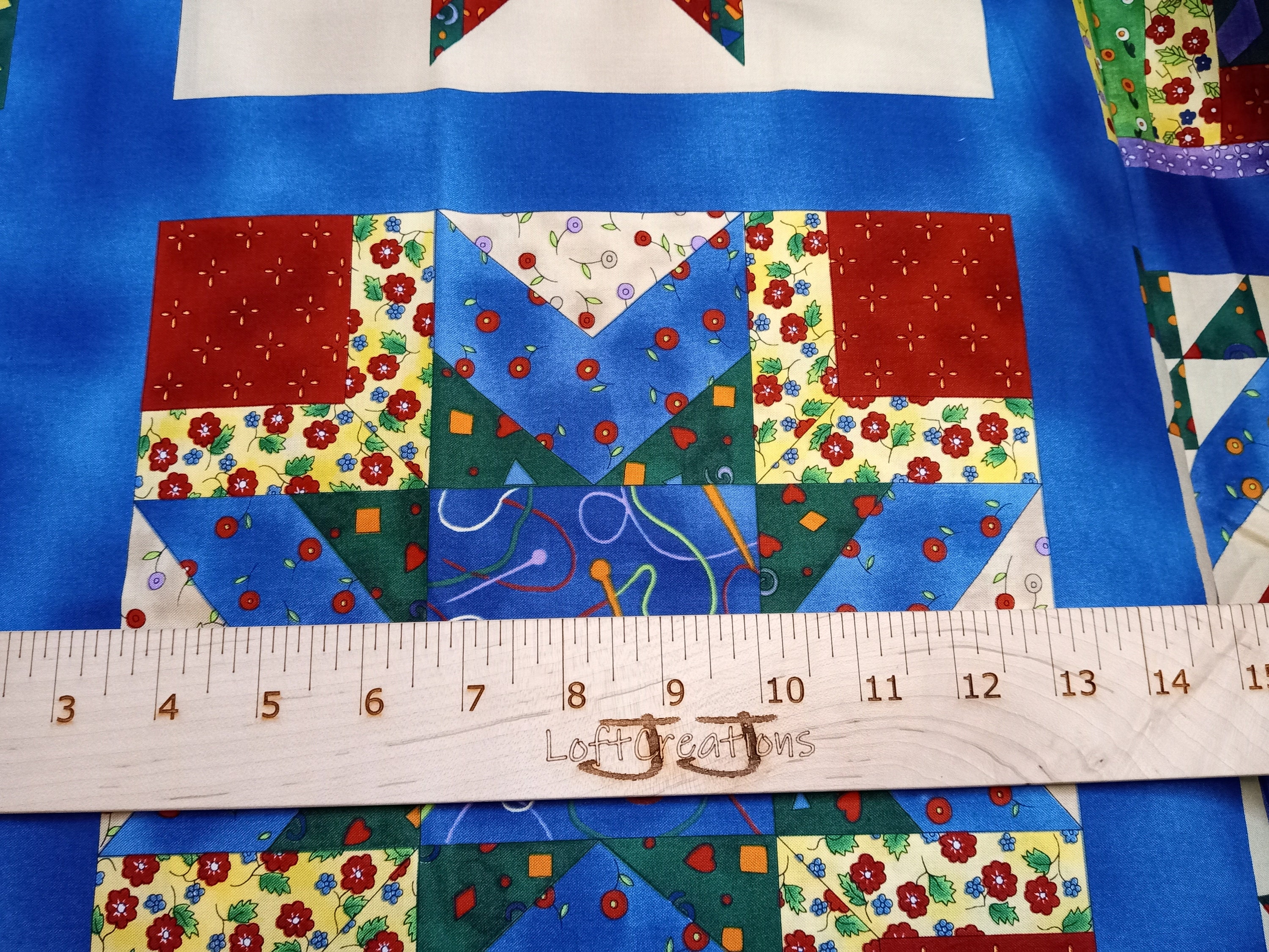 Suzie Q Quilting Quilt Squares Panel, 44x46, Cheater Panel Quilt Top ...