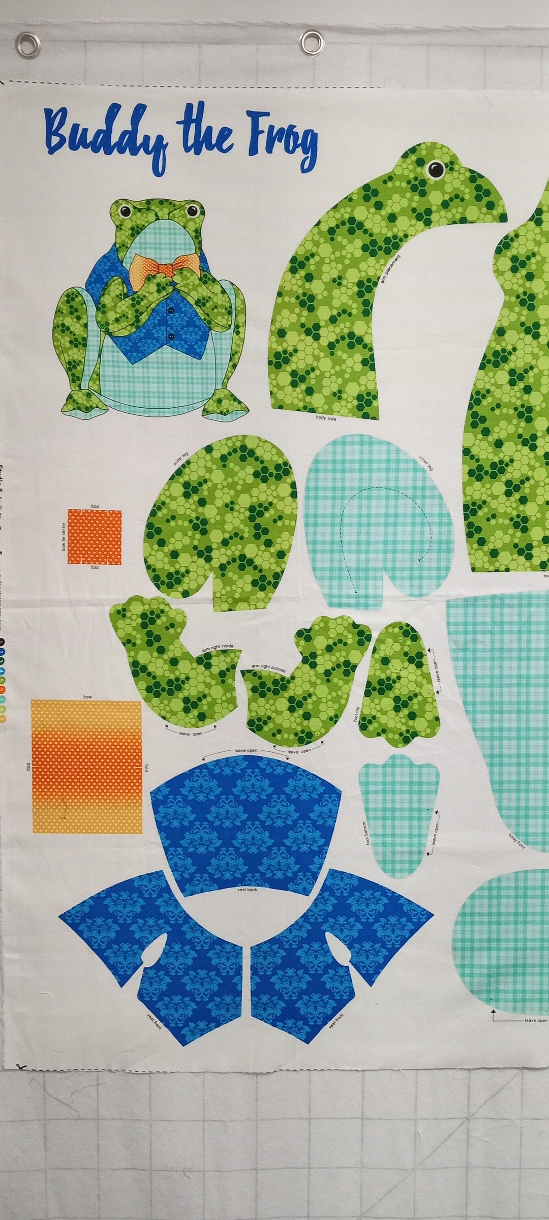 Buddy the Frog Fabric Panel Cut and Sew Doll by QT Quilting - Etsy