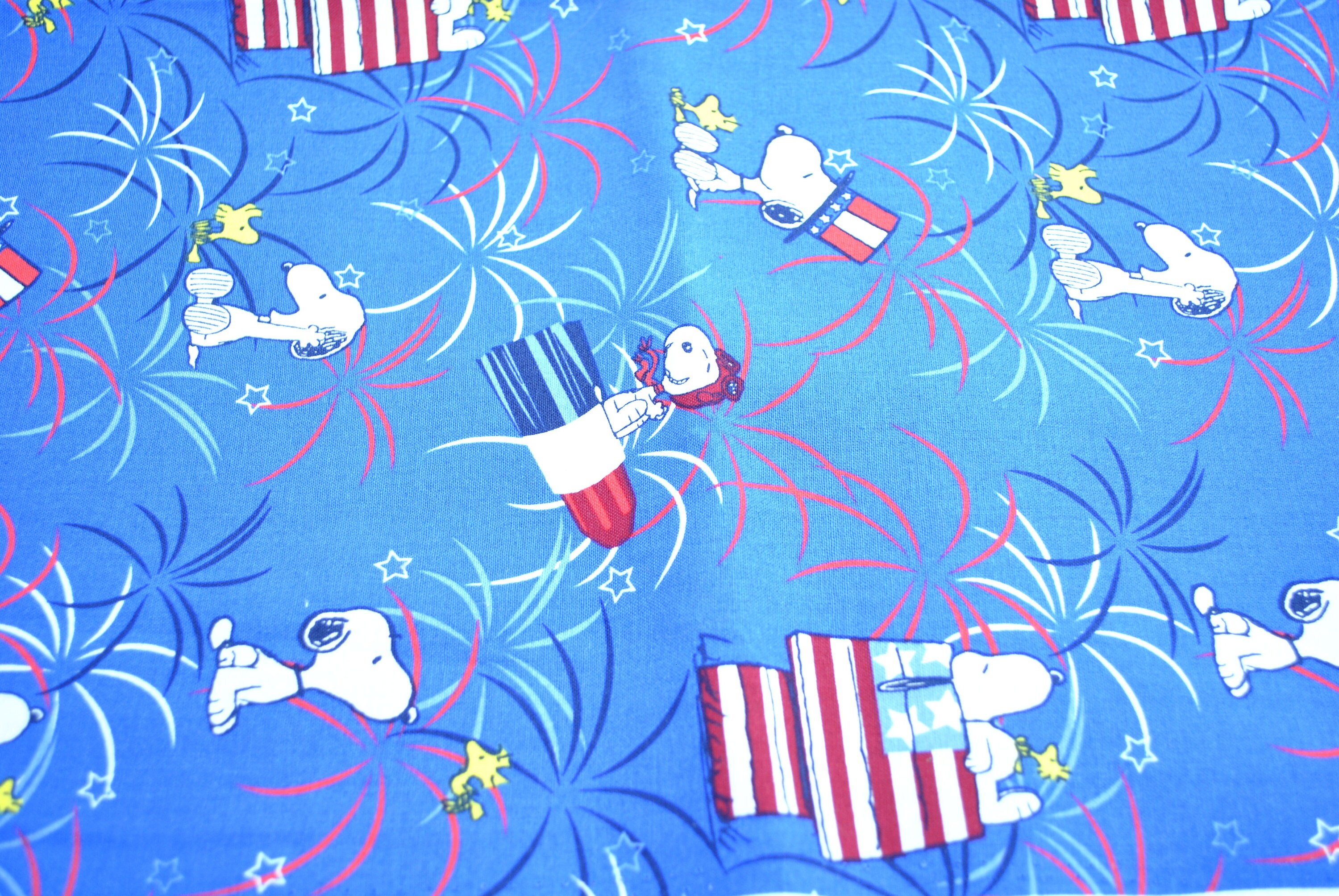 One Yard - Snoopy Fireworks, Peanuts Worldwide, Springs Creative - Etsy