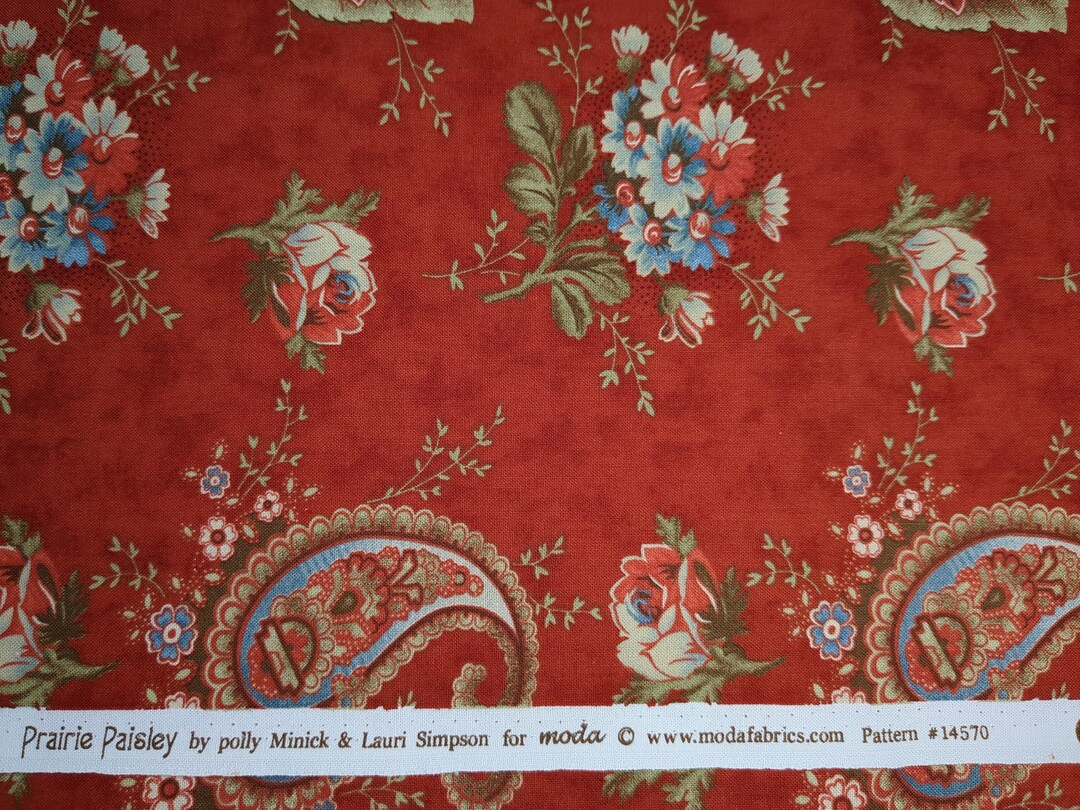 By the Yard Praire Paisely by Polly Minick & Laurie Simpson for Moda ...