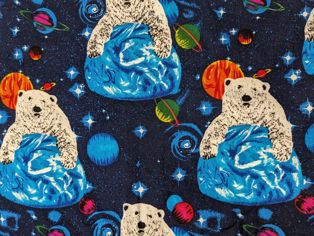52 Length, Polar Bears in Space Print, Fit to Print Inc Space C1096 ...