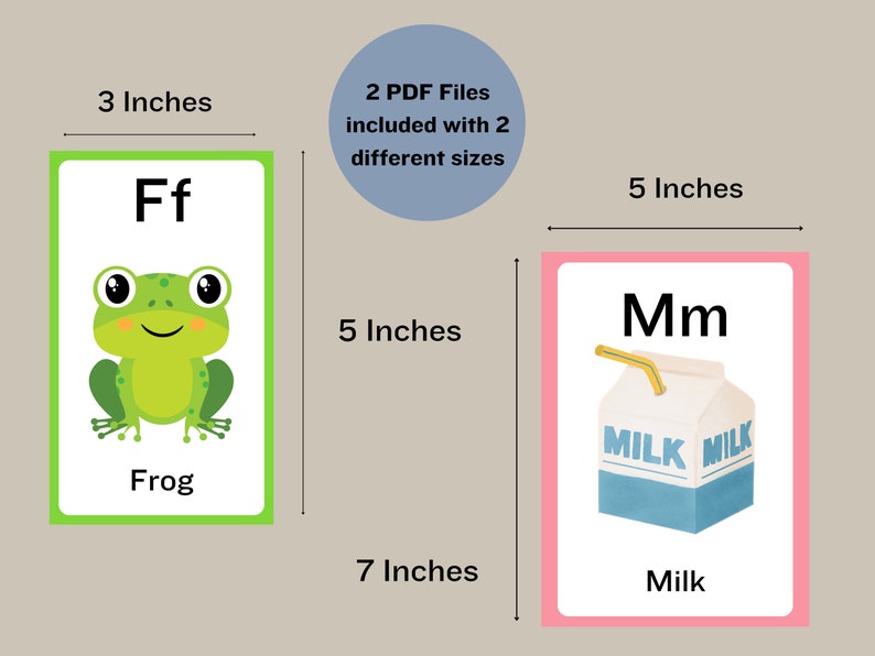 26 ABC Flash Cards, Educational Cards, A-Z Cards, Learn Abc's, Alphabet ...