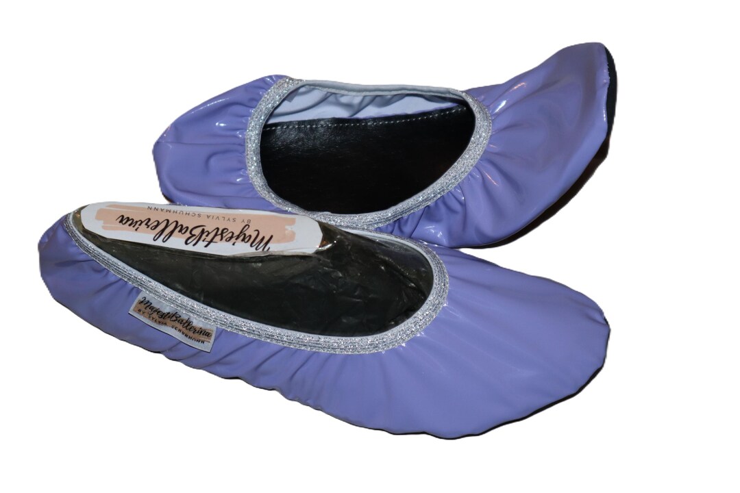 Majestiballerina Celia Patent&latex Lilac Ballet Shoes Slippers ...