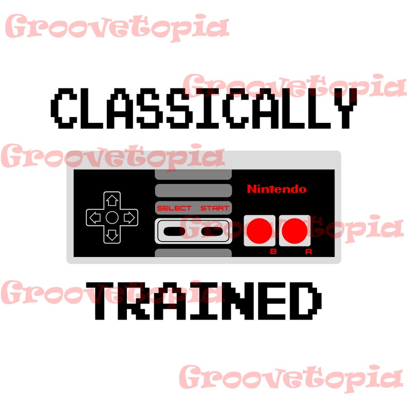 Classically Trained NES Controller SVG PNG: Shirt Design Decal (digital ...