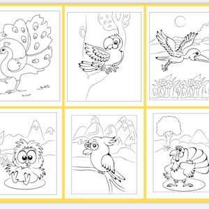 Kids Bird Coloring Pages, 20 Printable Pages for Kids, Fun Activities ...