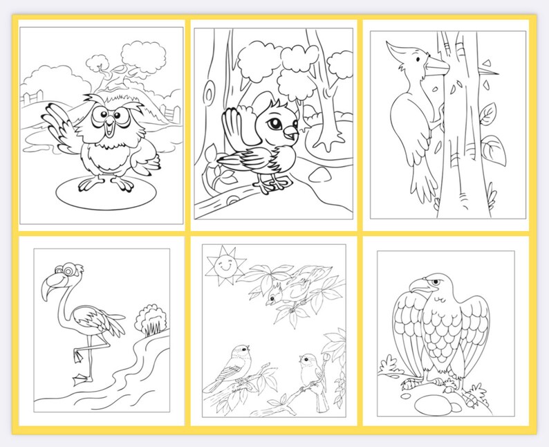 Kids Bird Coloring Pages, 20 Printable Pages for Kids, Fun Activities ...
