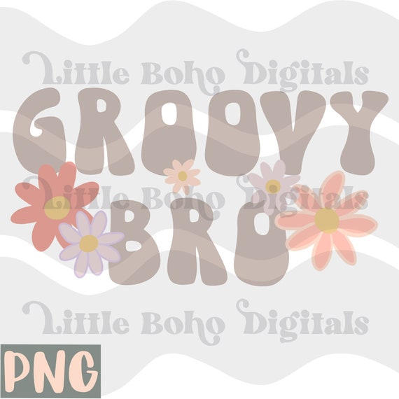 Groovy Bro PNG Two Groovy Birthday Hippie Birthday Png | Etsy