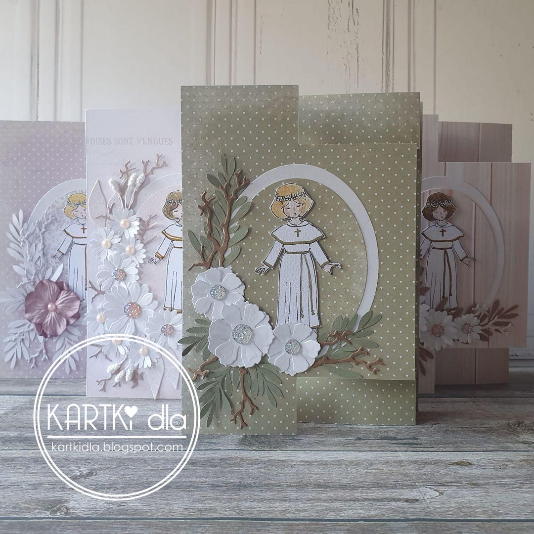 First Communion Handmade Card With Girl - Etsy