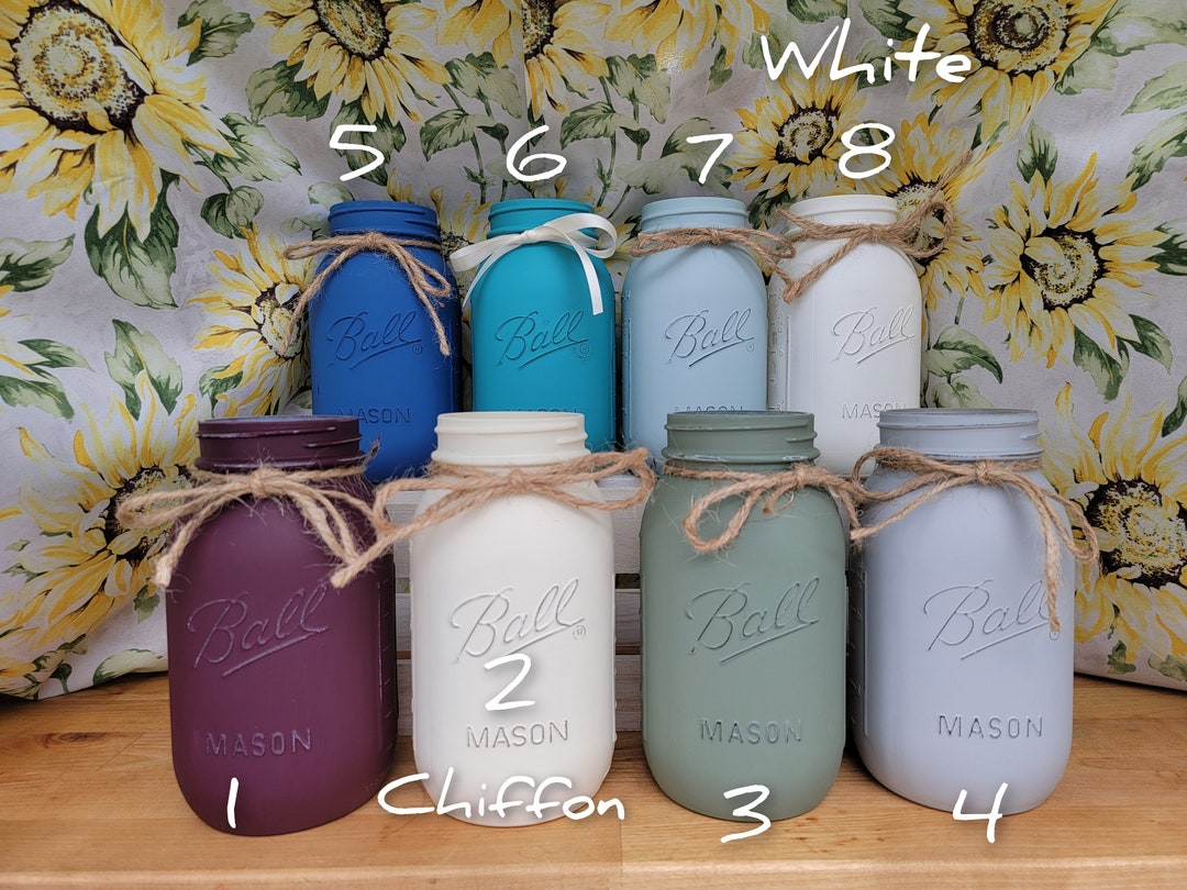 Quart Mason Jars, Farmhouse Mason Jars, Rustic Jars - Etsy