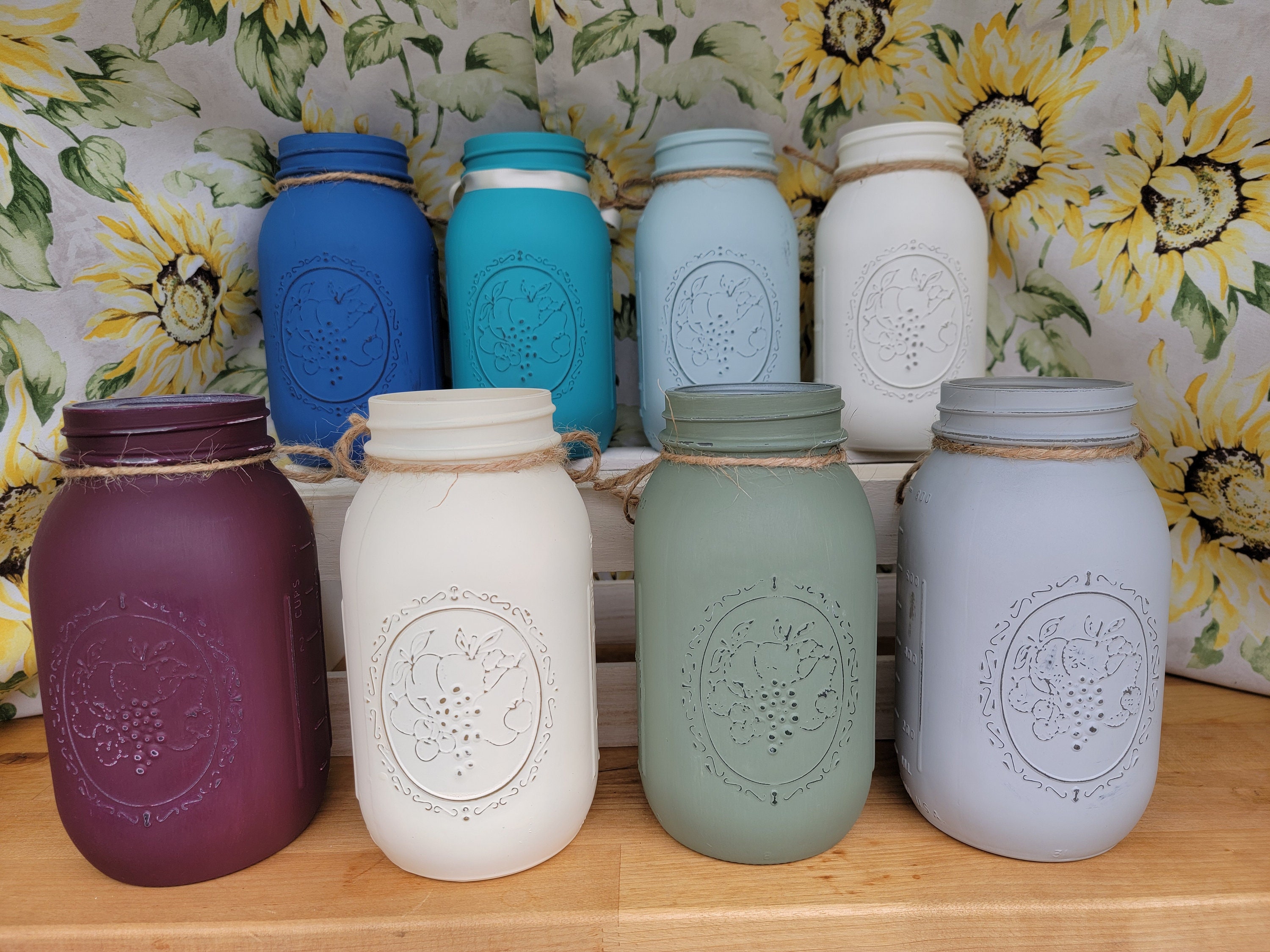 Quart Mason Jars, Farmhouse Mason Jars, Rustic Jars - Etsy