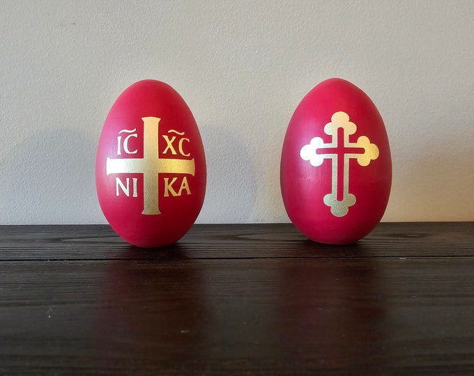 Orthodox Red Egg/greek Cross/pascha Egg/ic XC NIKA - Etsy