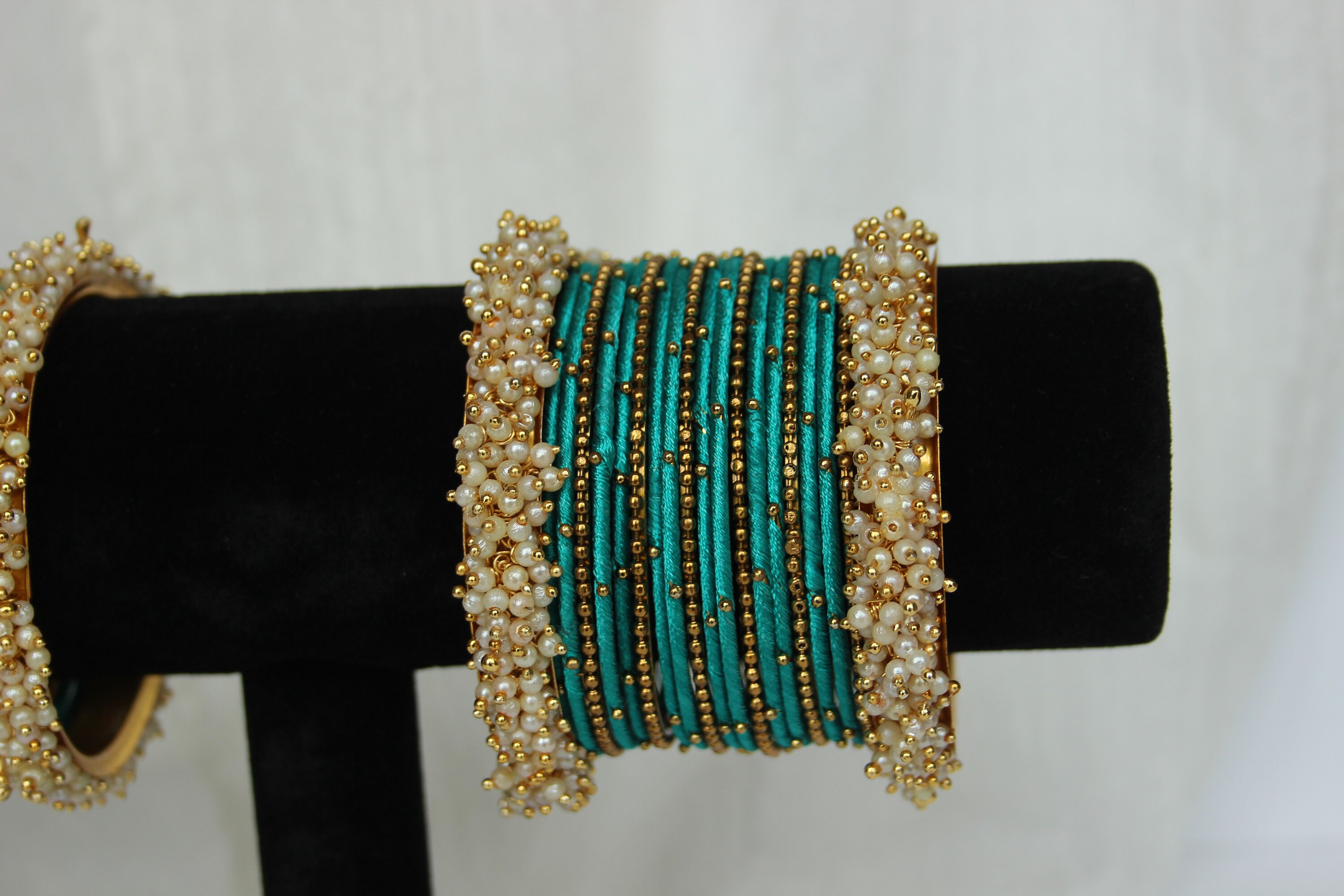 Teal Bangle Stack - Indian Bangles - Beautiful Gifting and Occasion ...