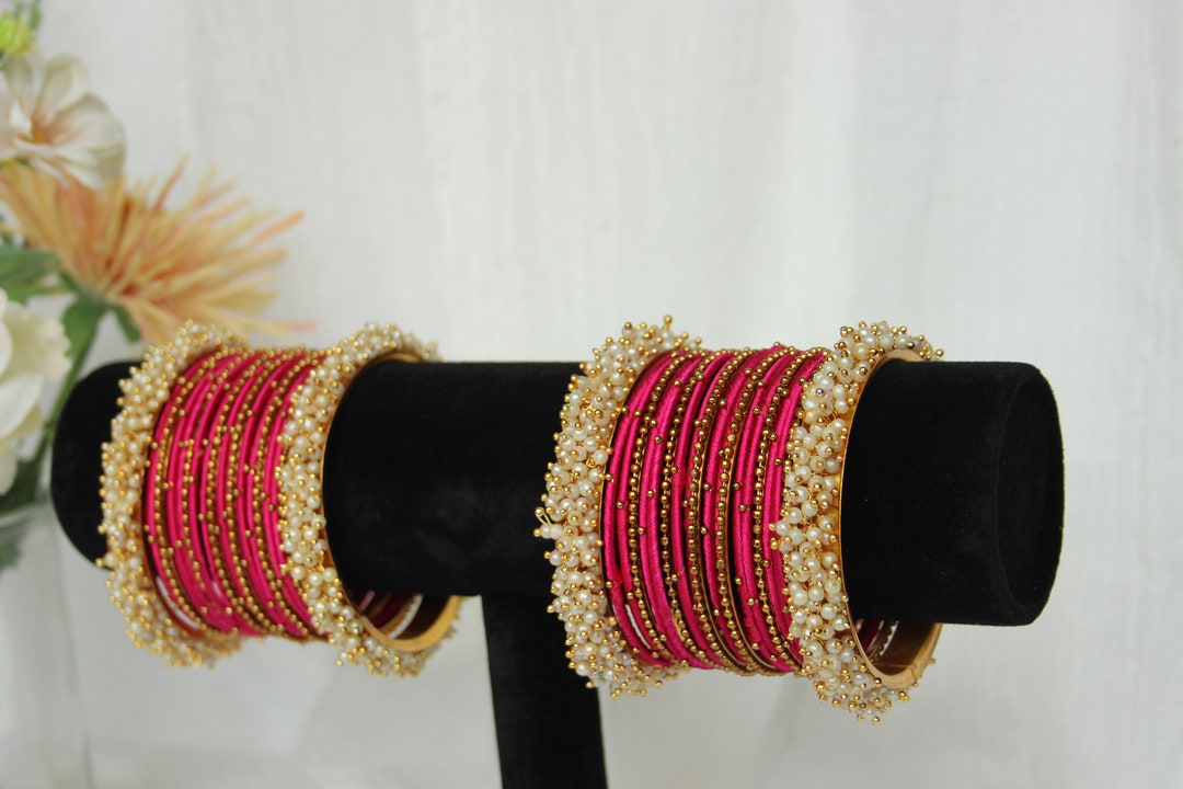 Rani Pink Bangle Stack - Indian Bangles - Beautiful Gifting and ...
