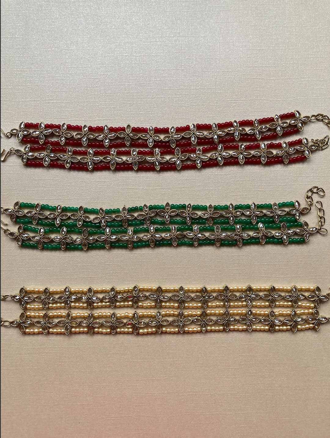 Bijal Reverse American Diamond Payal Beaded Reverse American - Etsy