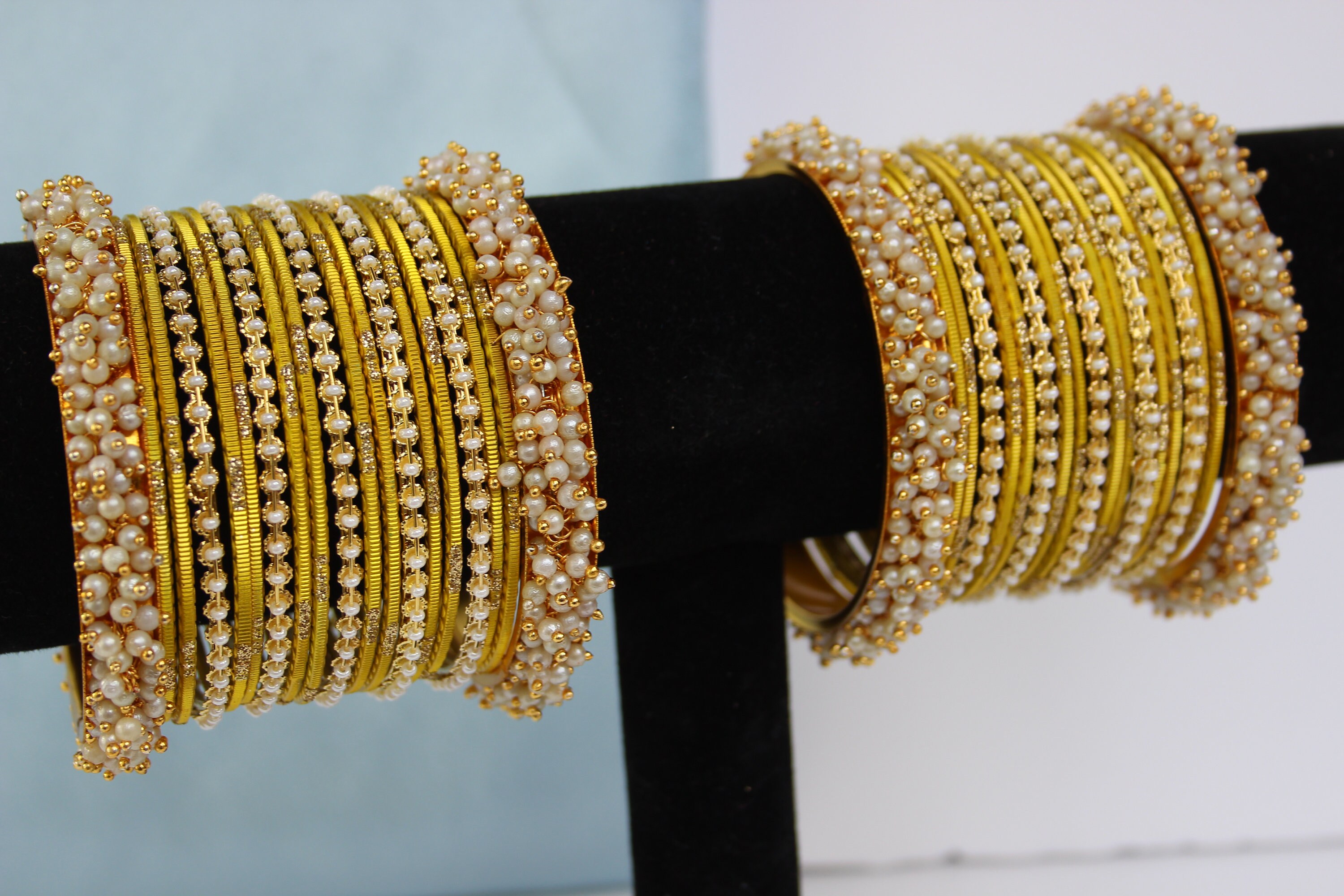 Yellow Bangle Stack - Indian Bangles - Etsy