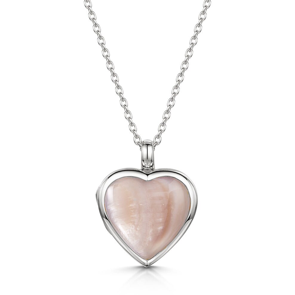 Silver Mother of Pearl Heart Locket Personalised Heart Locket With Photo Engraved Locket Necklace Gift for Her Wedding Gift Etsy