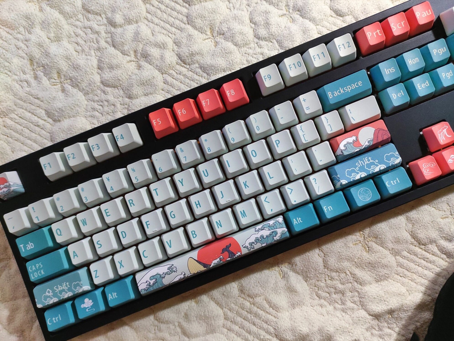 Coral Sea Keycap Set OEM Profile Artisan Keycaps 87 108 MX | Etsy