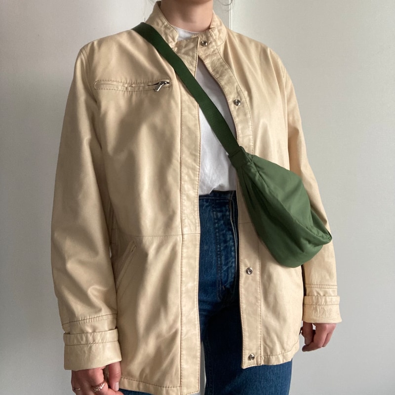 Cream Leather Jacket - Etsy