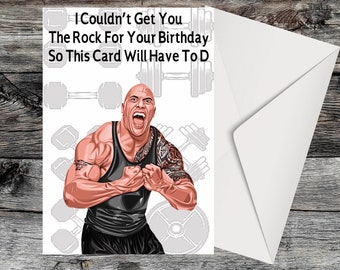 Dwayne Johnson Birthday Card - Etsy