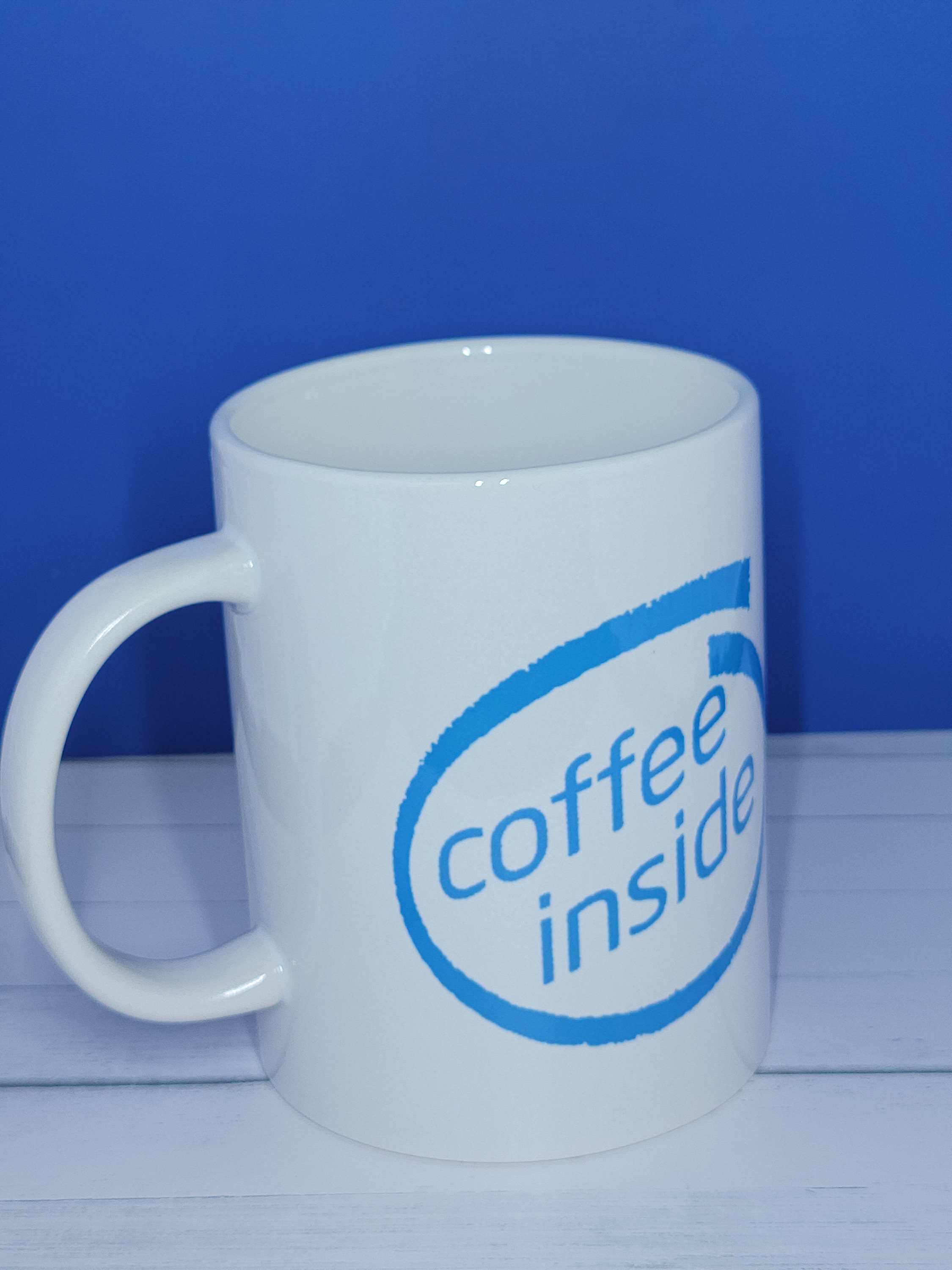 Coffee Inside Ceramic Coffee Mug / Classic Intel Logo / Intel - Etsy