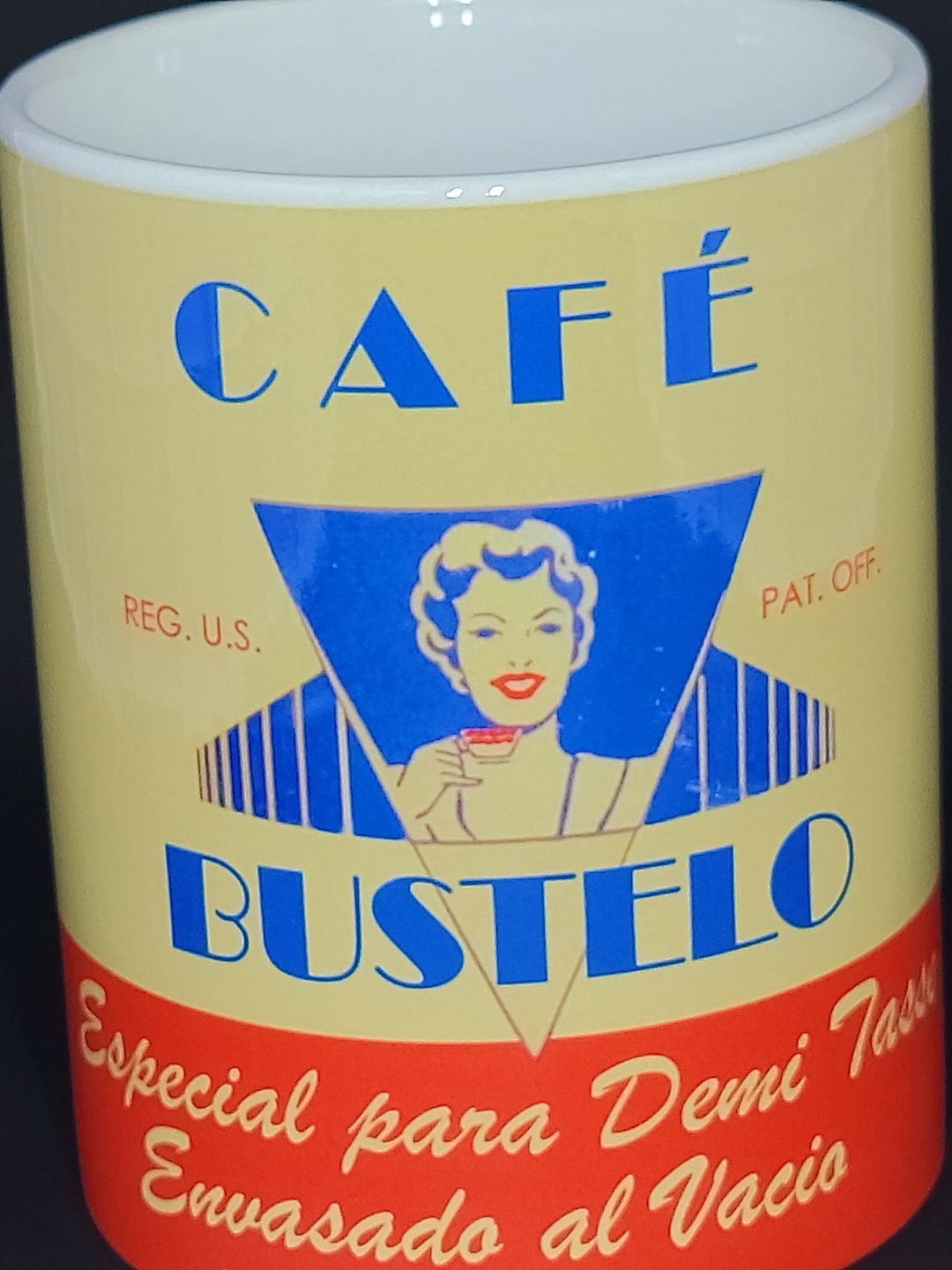 15 Oz. Vintage Cafe Bustelo Ceramic Coffee Mug / Tea Mug / Classic ...