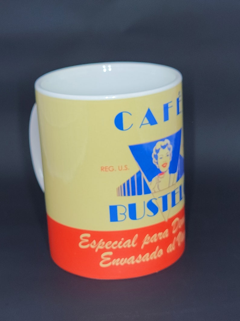 15 Oz. Vintage Cafe Bustelo Ceramic Coffee Mug / Tea Mug / Classic ...