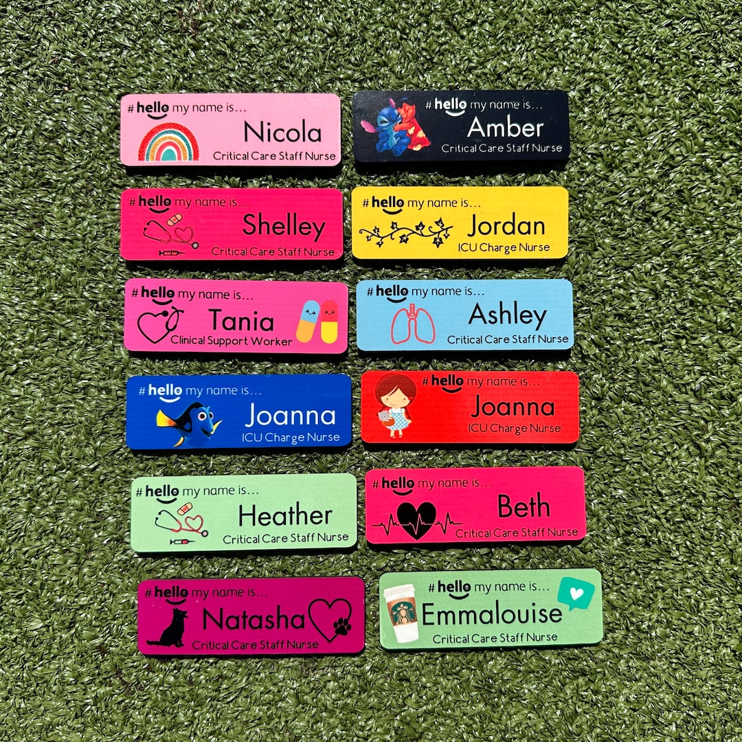Personalised Name Badge hello My Name Is... - Etsy UK