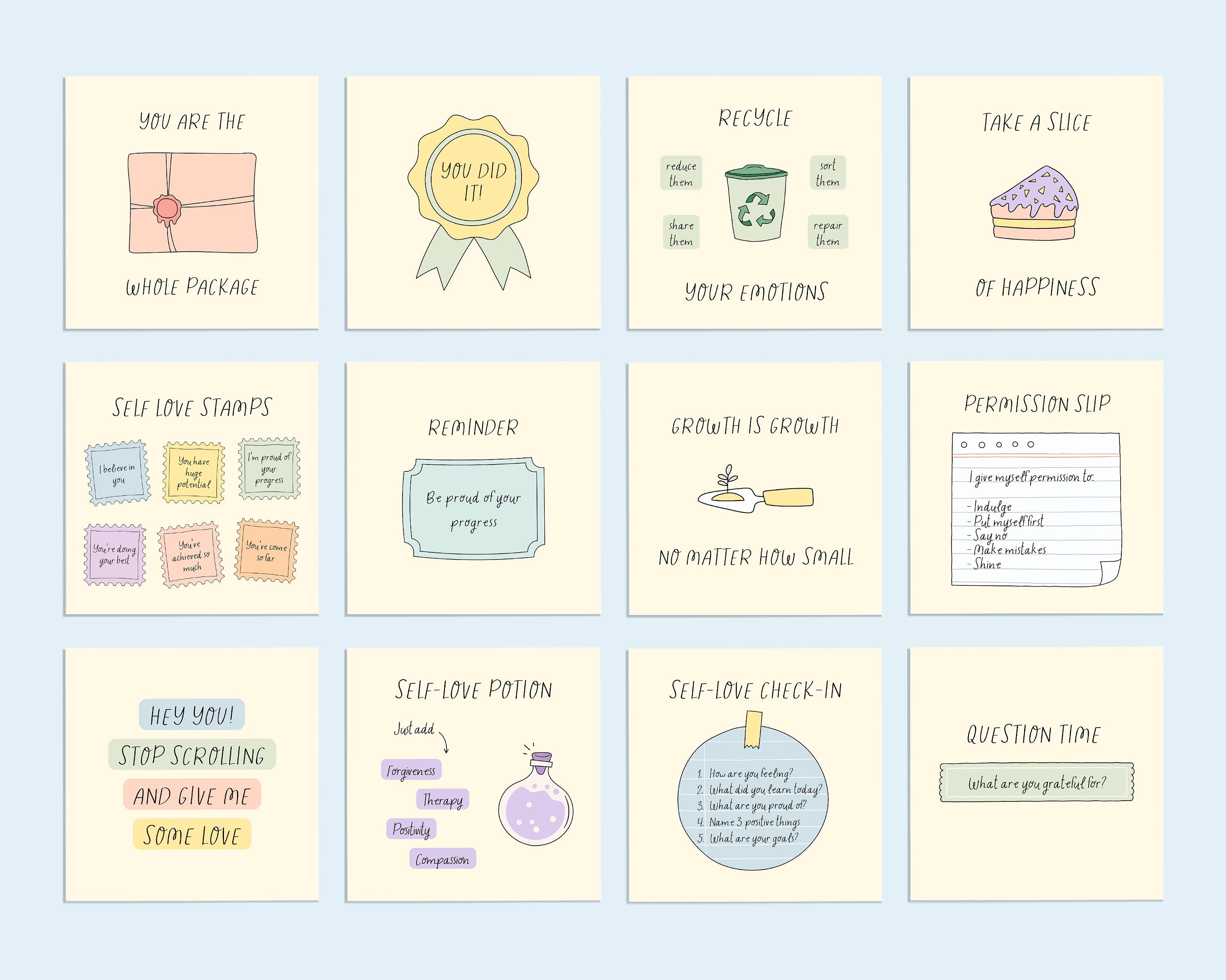 Self Love Instagram Post Templates Positivity Canva - Etsy Australia