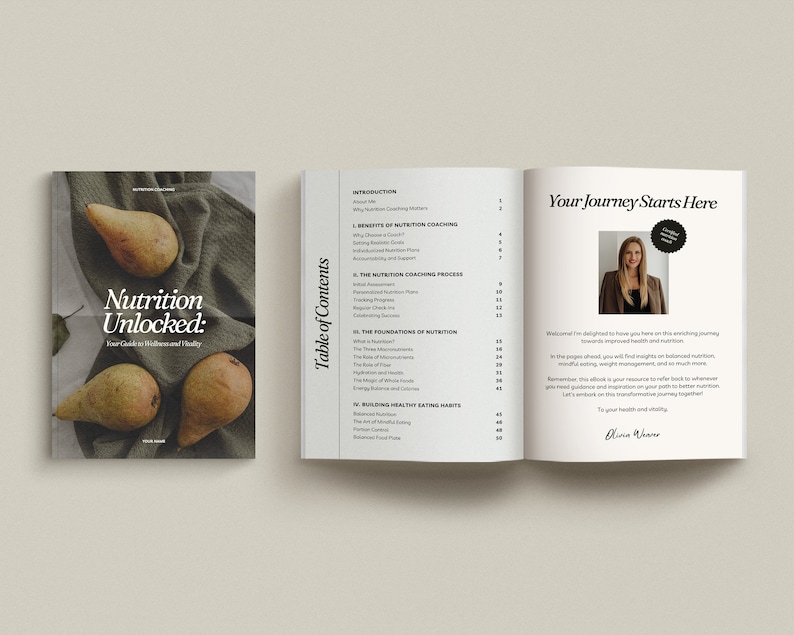 Nutrition Coach Ebook Template: Client Forms, Food Diary (canva) - Etsy